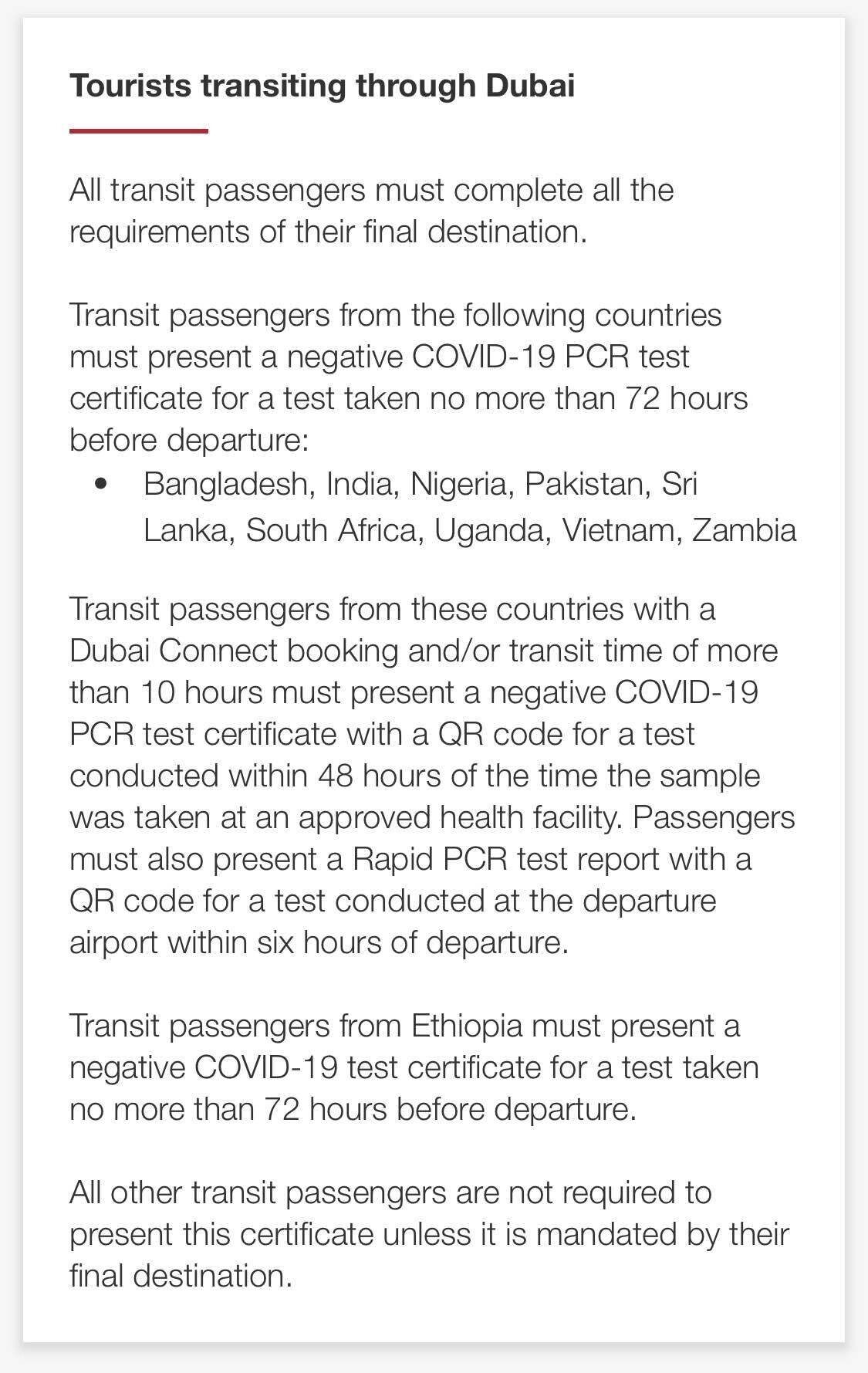 Rapid PCR test Emirates Airline - Blind