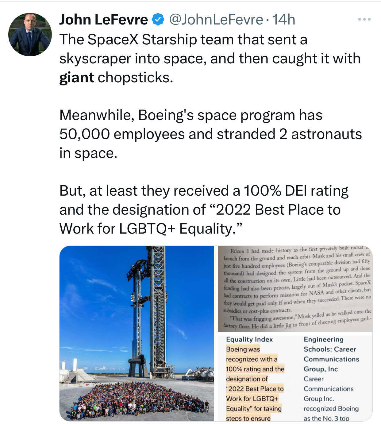 SpaceX vs Boeing | White House & Policy - Blind