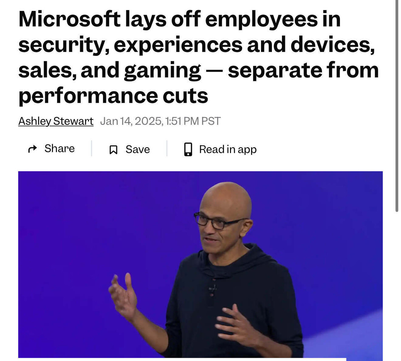 Who is Ashley Stewart & why did she start the 25k layoff rumor about Microsoft? | Layoffs - Blind