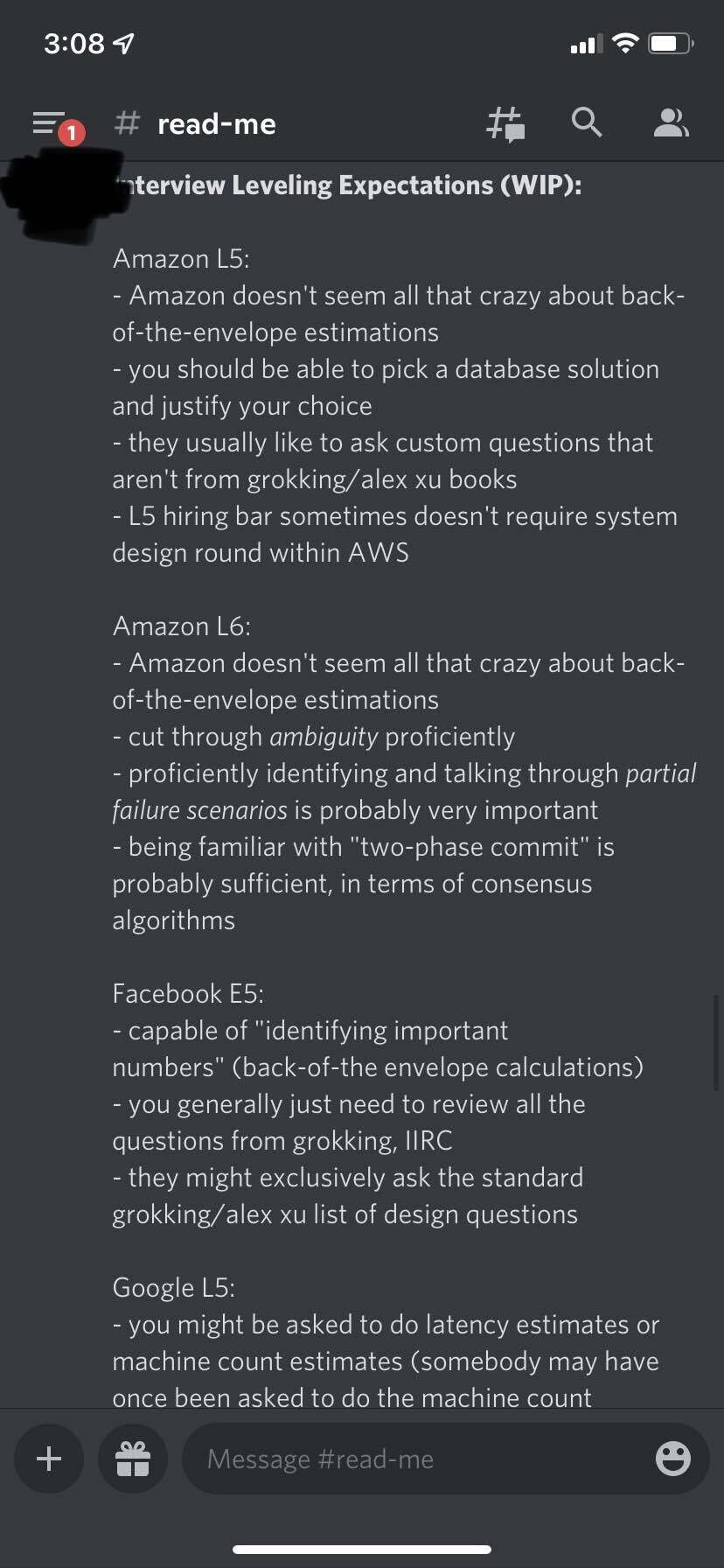 Google L5: System Design Interview check list. | Tech Industry - Blind