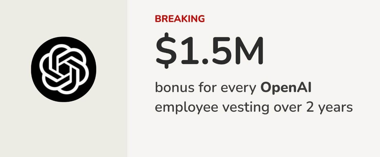 Every full-time OpenAI employee will receive a $1.5 million bonus ...