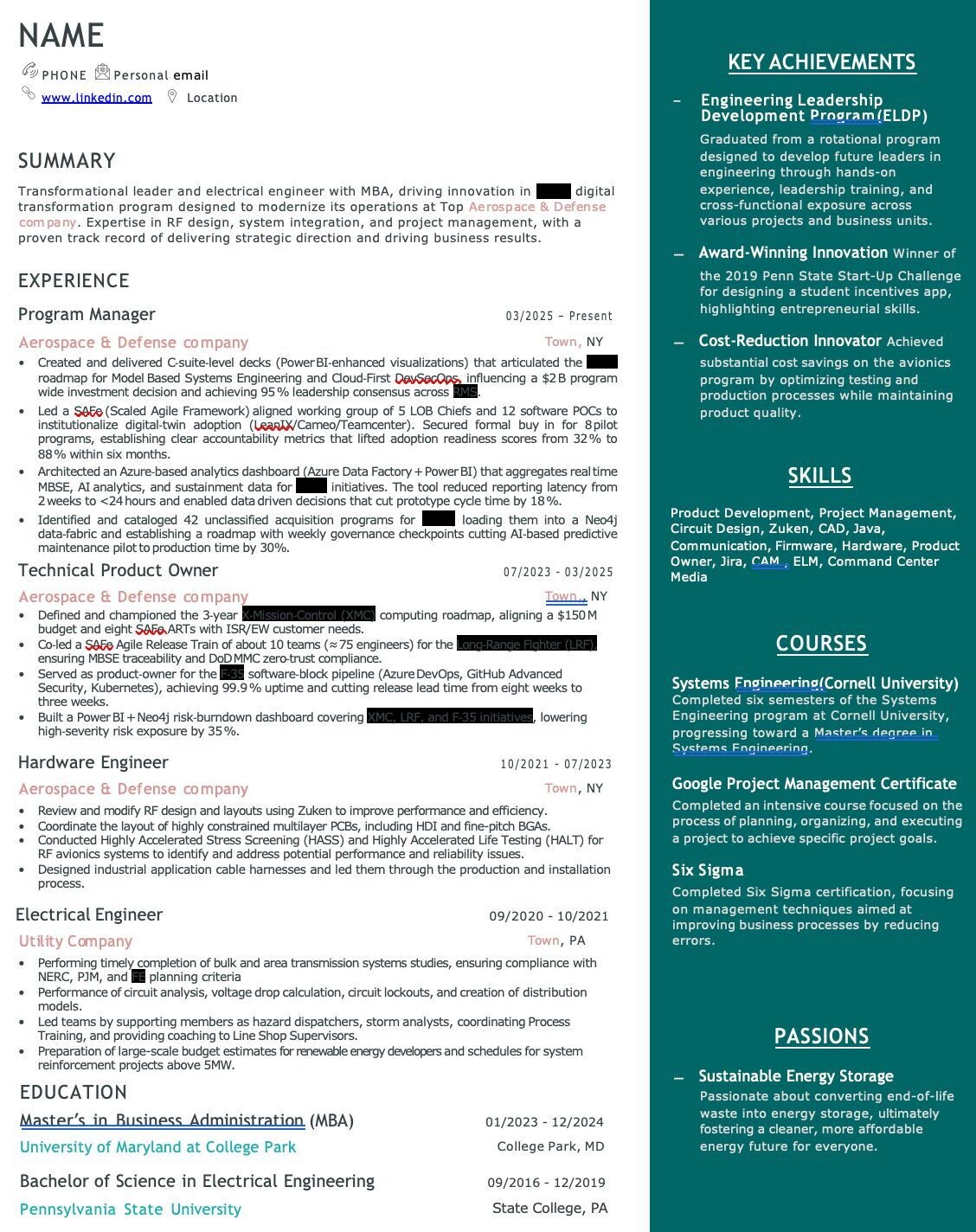 Resume + Career Advice: Program Manager, PLEASE HELP | Resume Review ...