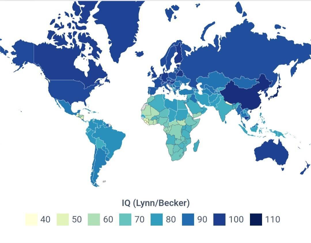 Average IQ by country | Misc. - Blind
