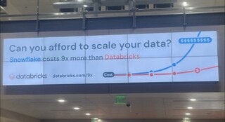 Databricks billboard at Snowflake conference | Tech Industry - Blind