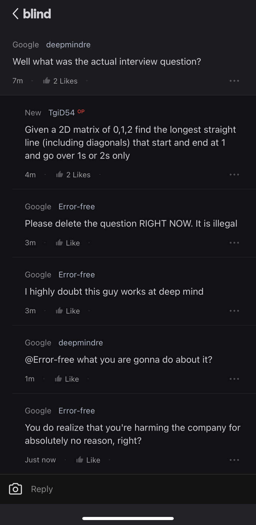 Free Google on-site question | Software Engineering Career - Blind