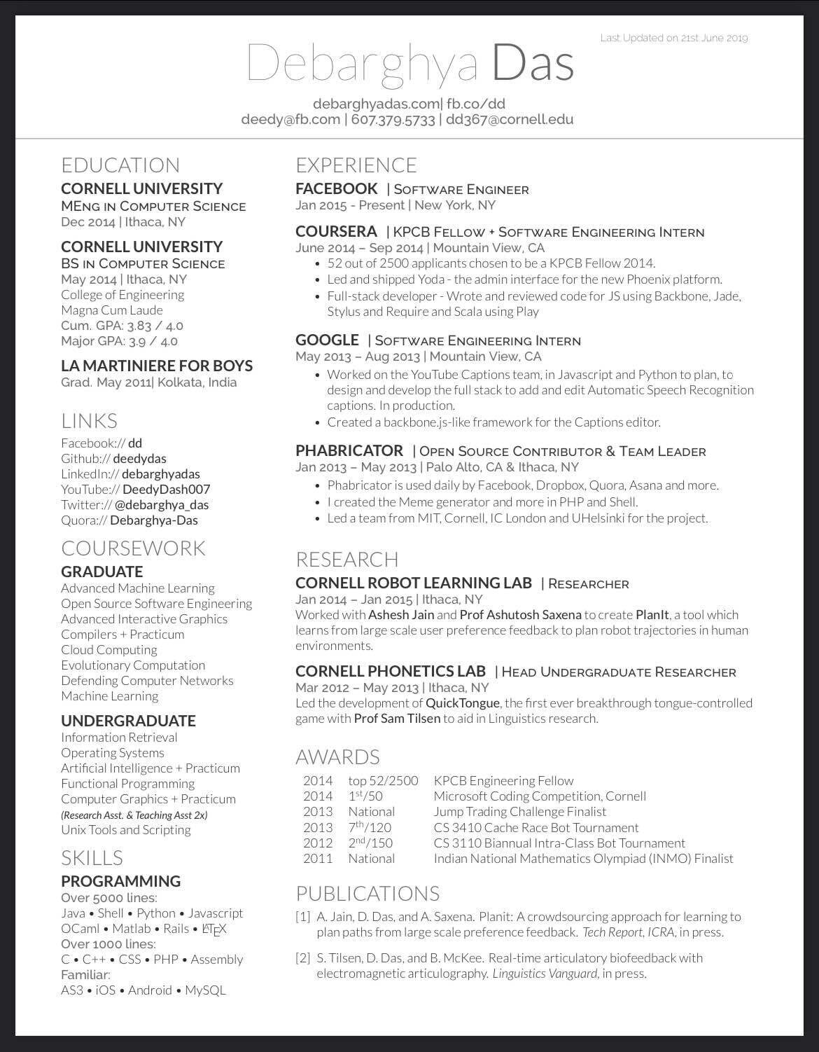 Which resume template to follow? - Blind