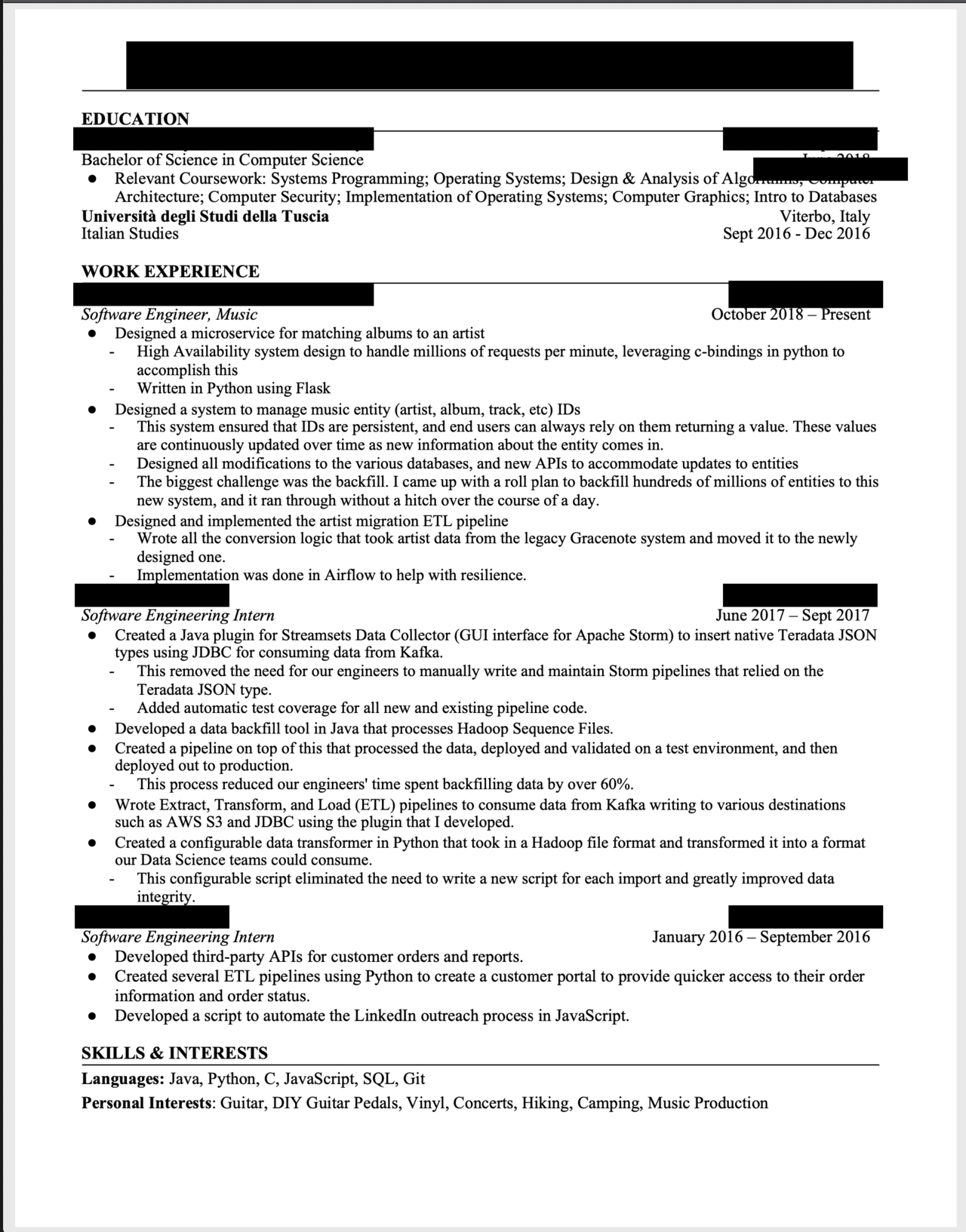 Help me improve my resume | Resume Review - Blind