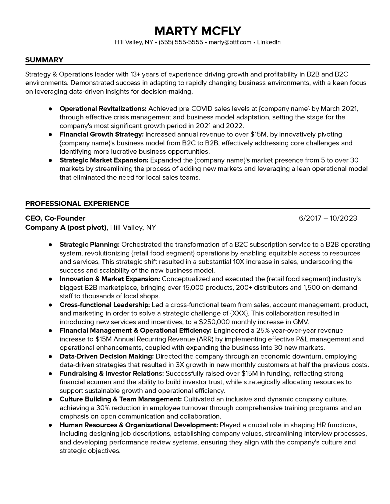 Closed my company, roast my resume | Resume Review - Blind