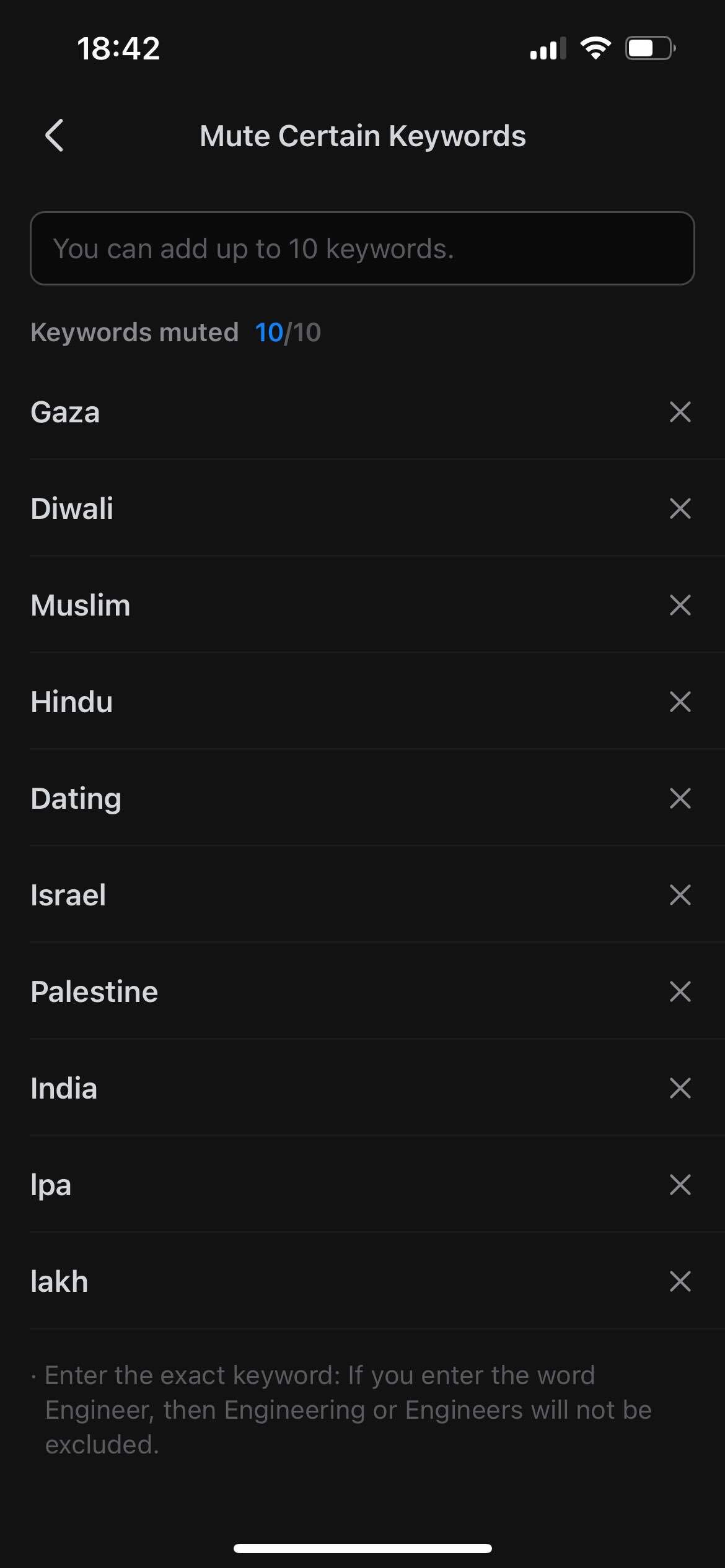 Rate my mute words list | Tech Industry - Blind