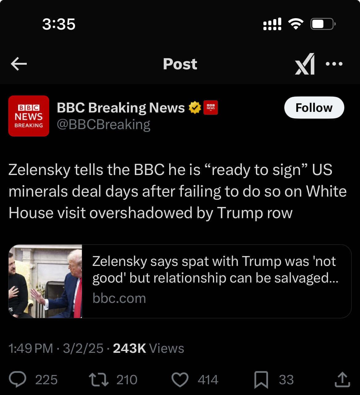 Zelenskyy bends the knee and begs for forgiveness lol | White House ...