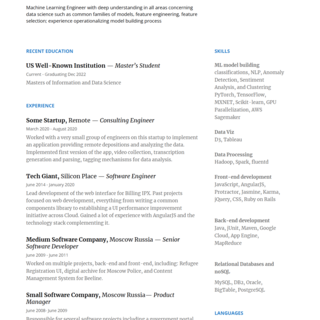 ML Eng Resume Review | Resume Review - Blind