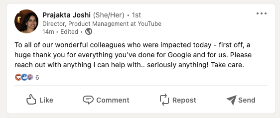 Google layoffs - why non-impacted Googlers are rubbing it on your face? | Layoffs - Blind