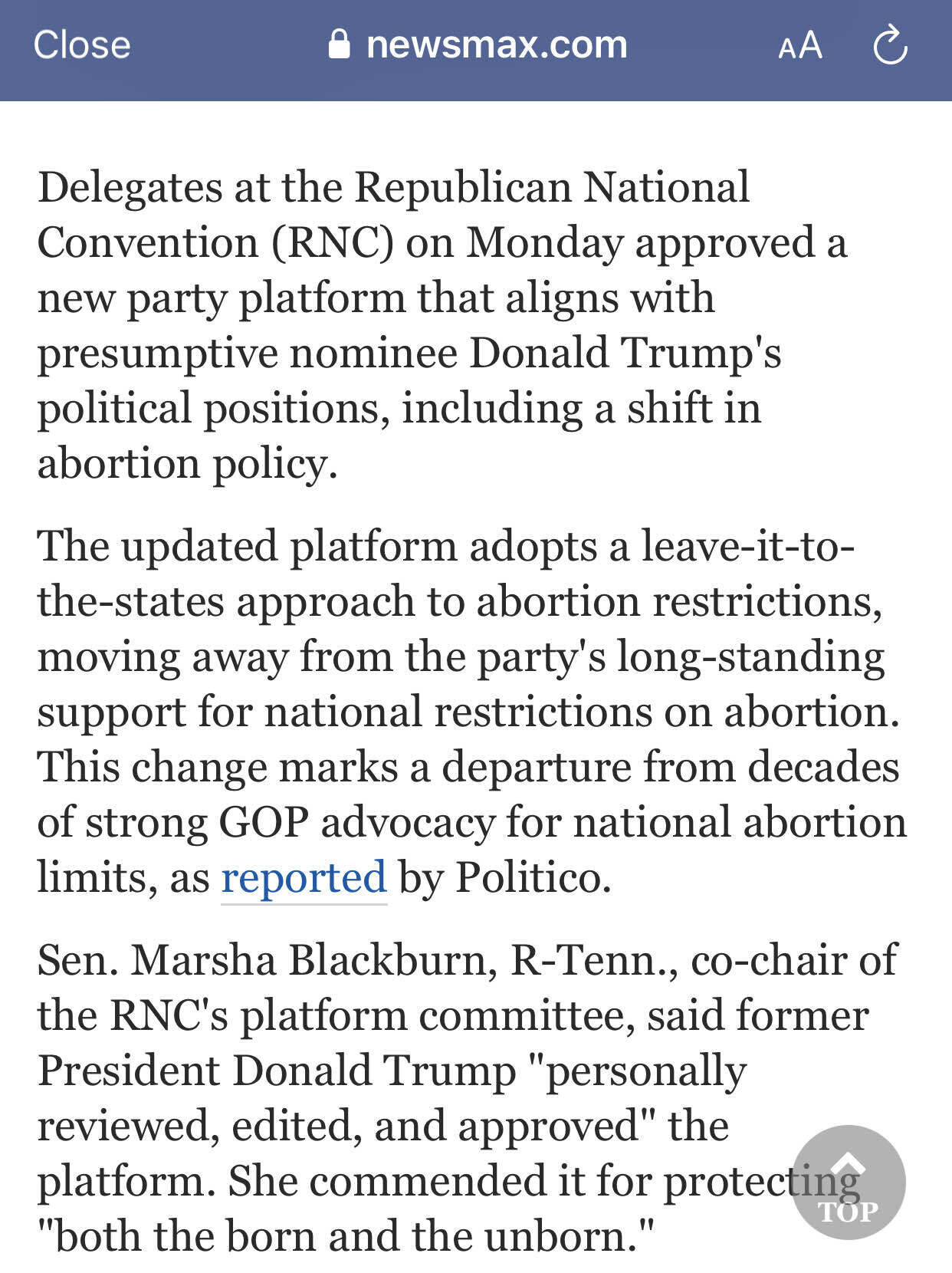 Finally, RNC platform leaves abortion to states | 2024 Presidential ...