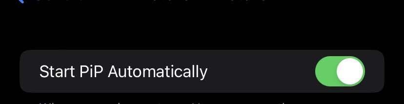 Phone setting to initiate Amazon PIP automatically | Tech Industry - Blind