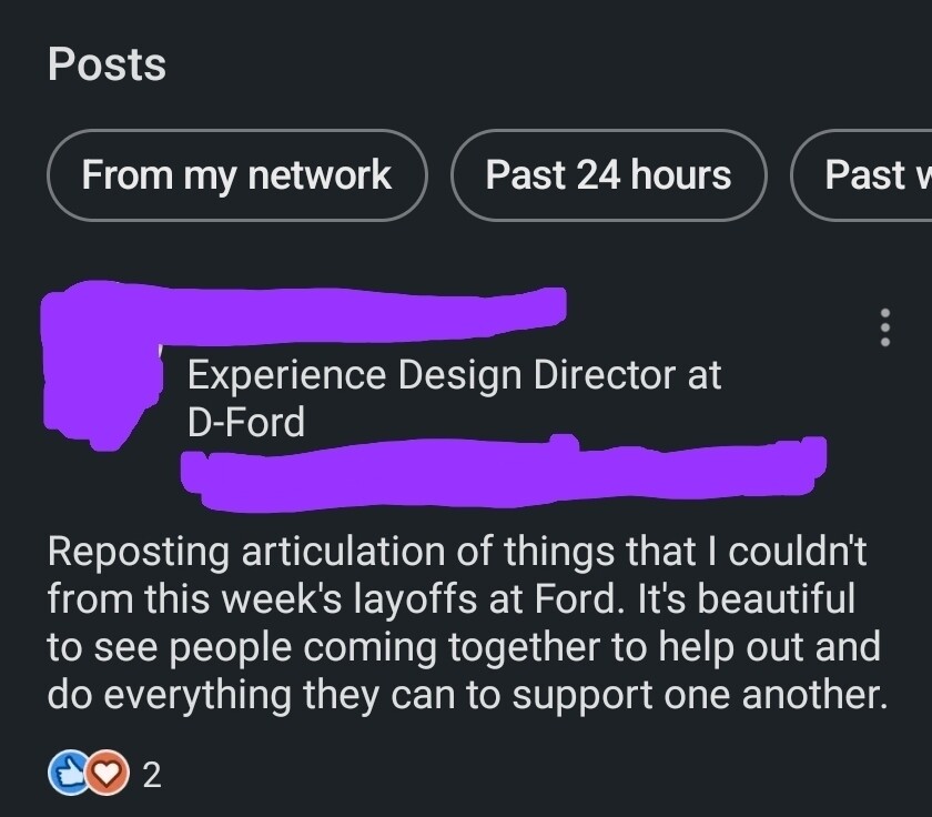 Ford Director Cringe Post on Layoff | Layoffs - Blind