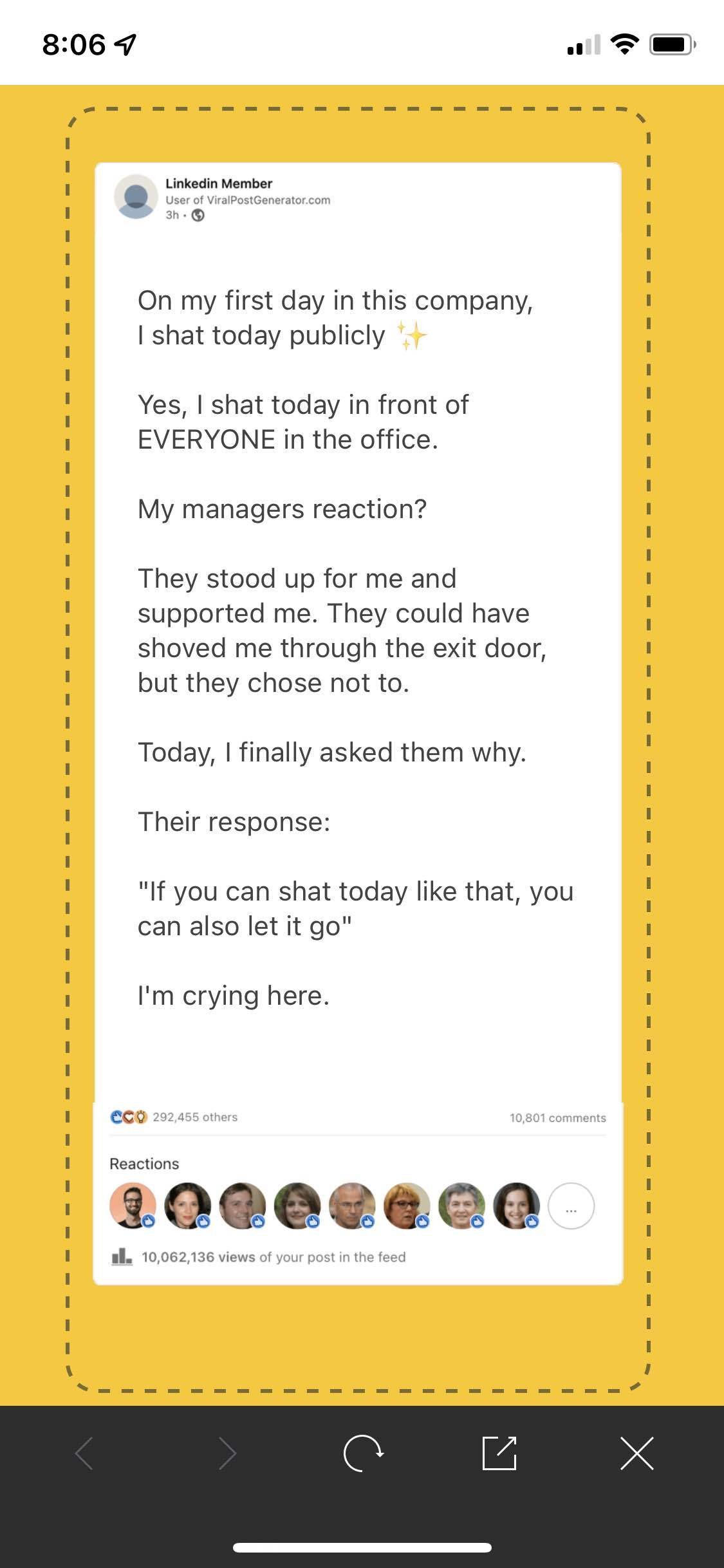 LinkedIn Cringe Post AI Generator - Blind