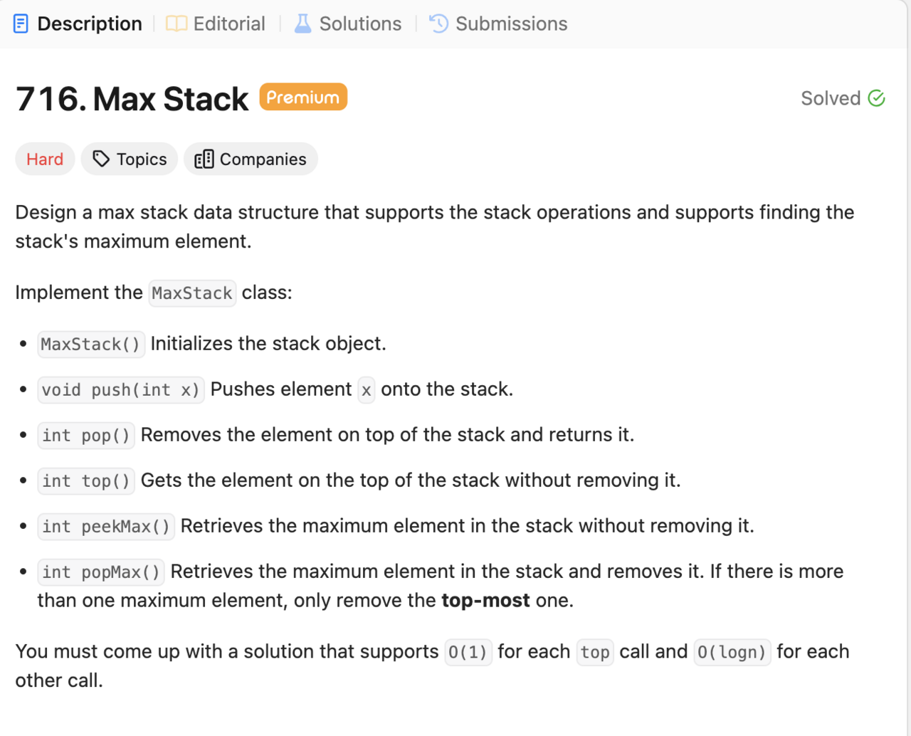 Leetcode MaxStack: can we use inbuilt sortedcontainers module (python) or need to write RBT ...