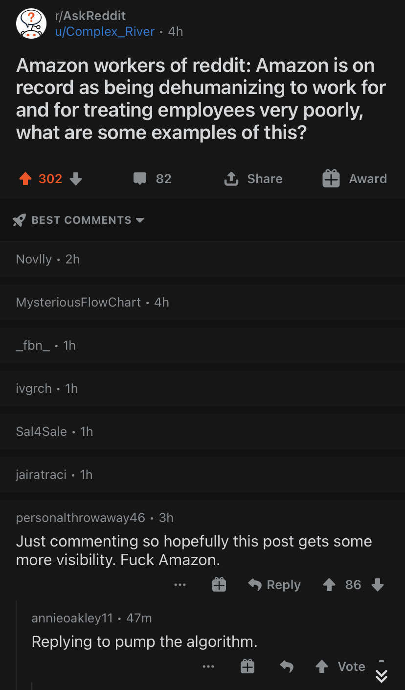 Amazon hate is not only on Blind - Blind