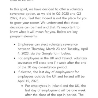 Indeed offers voluntary severance program AFTER cutting 15% | Layoffs ...