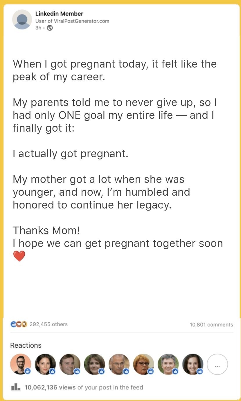 LinkedIn Cringe Post AI Generator - Blind