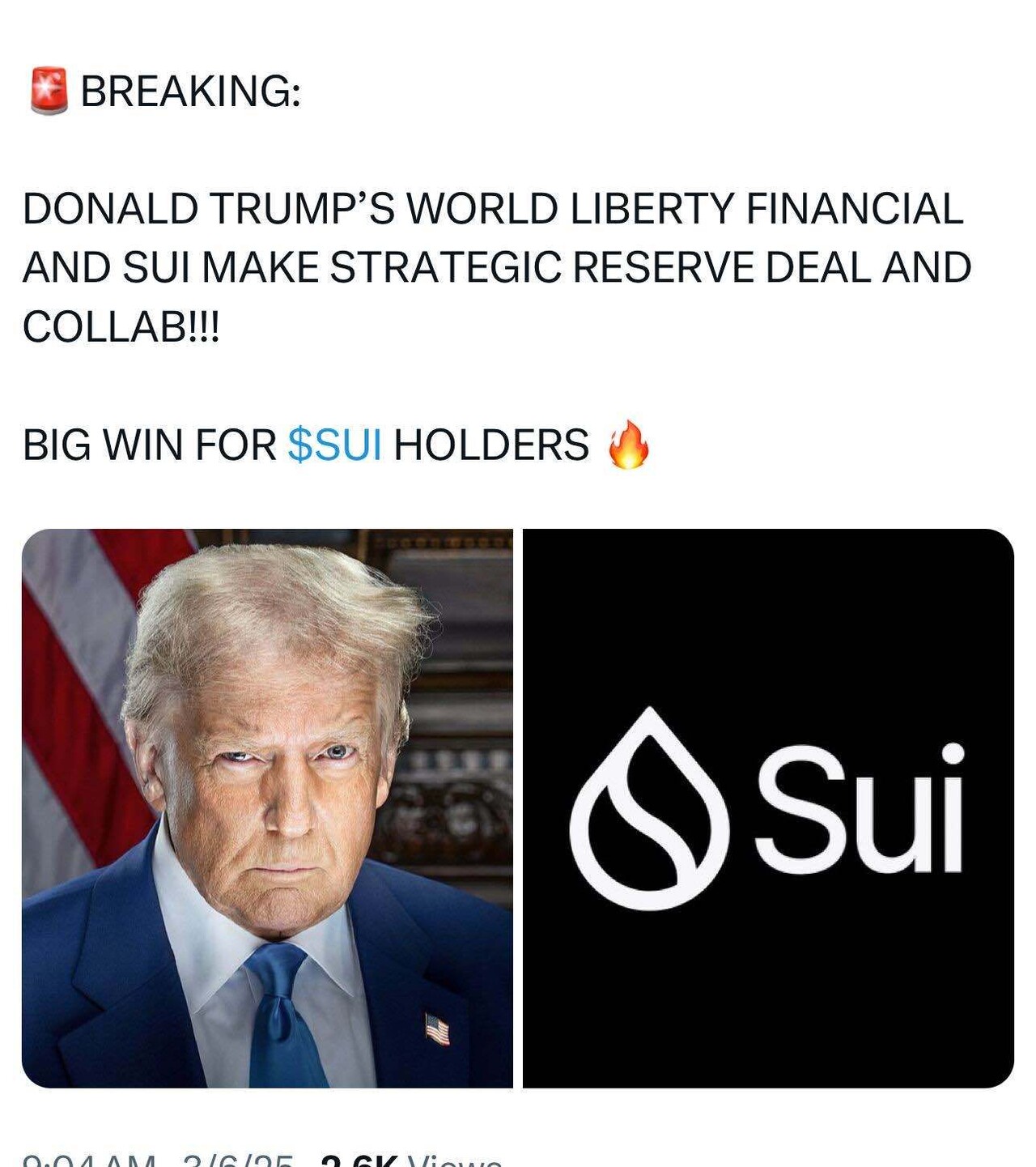 Thank you Trump to pump SUI | Crypto - Blind