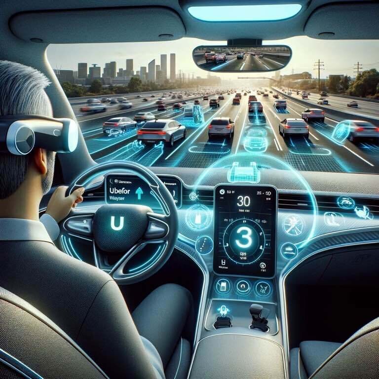 My Uber driver was using Vision Pro goggles and claimed it was better ...