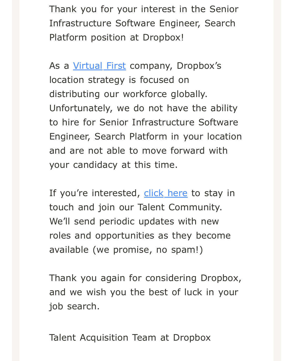 G L6 rejected by Dropbox at resume screen | Resume Review - Blind