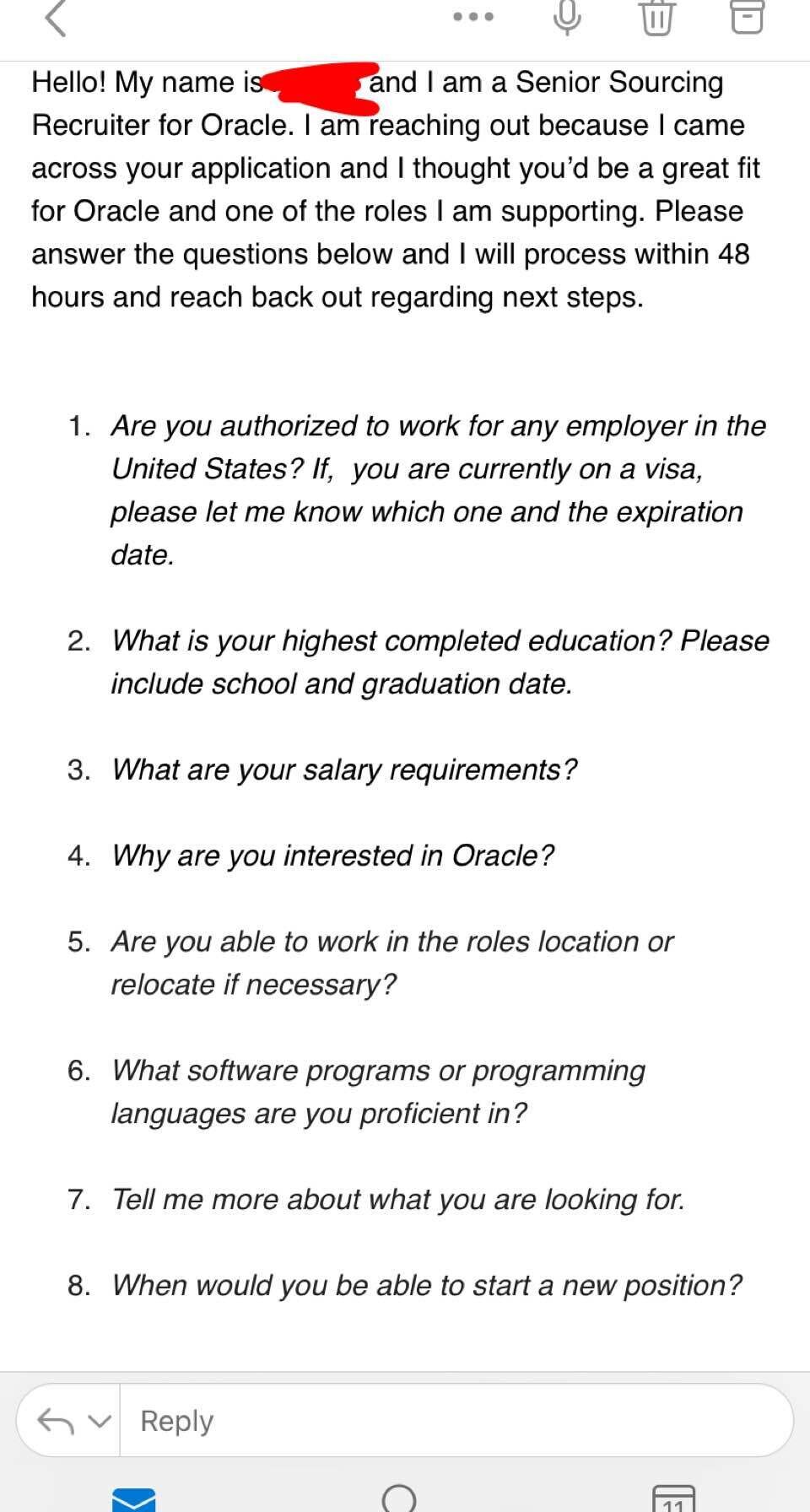 Oracle Configuration Analyst - questions | Software Engineering Career - Blind