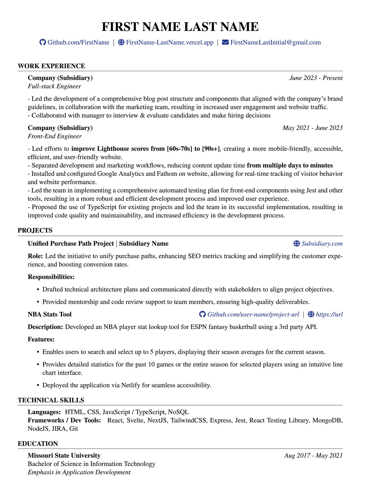 Resume Review Blind