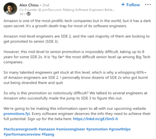 Amazon SDE II vs SDE III level of difficulty to reach | Tech Industry - Blind
