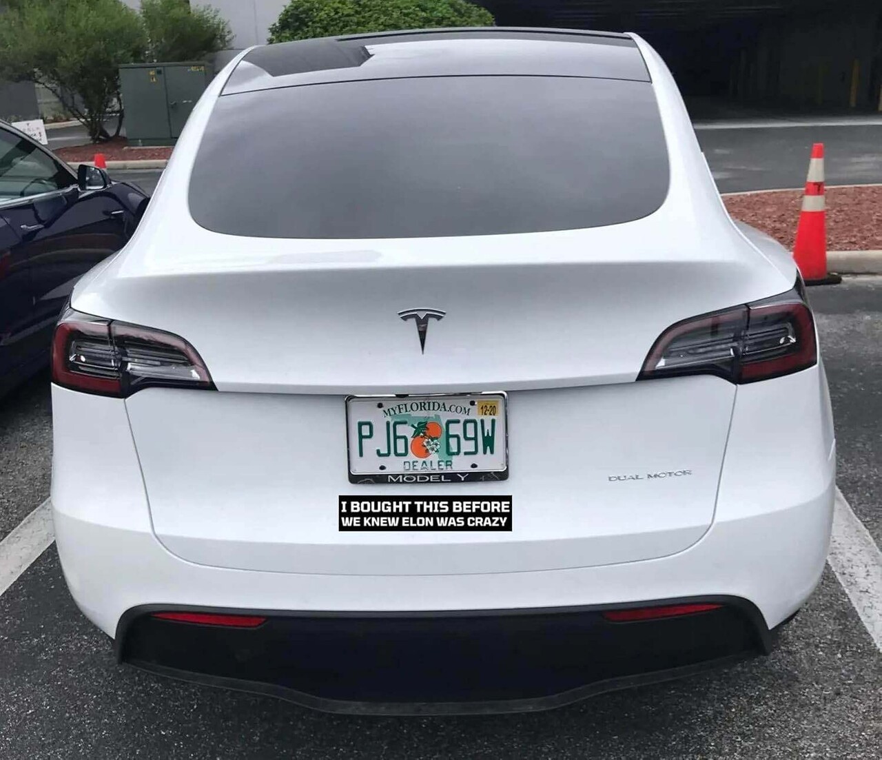 Tesla bumper sticker: suggestions needed | Misc. - Blind