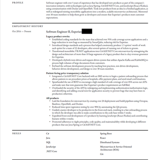 resume review | Resume Review - Blind