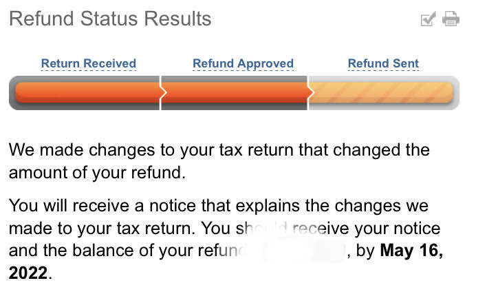2021 refund timeline - Blind