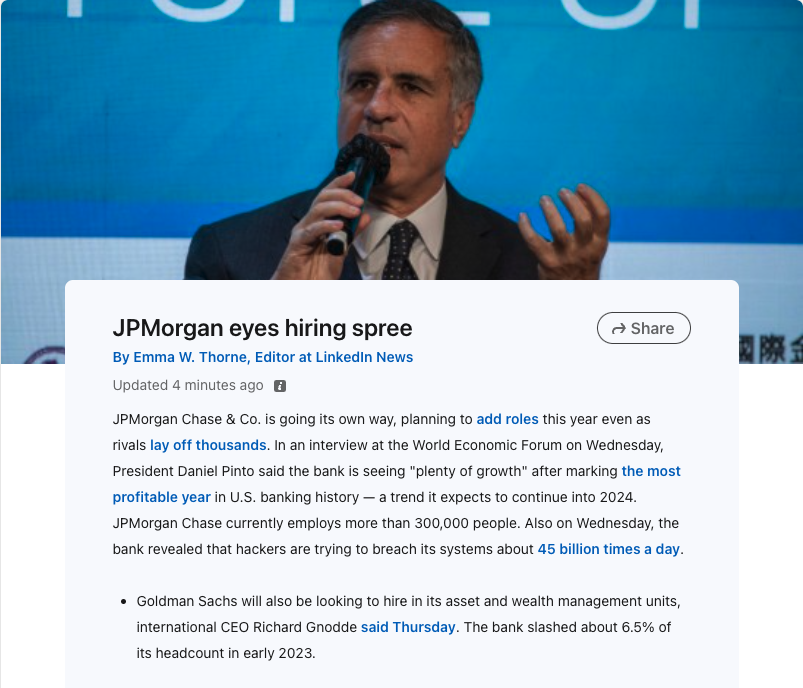 JPMorgan "Hiring Spree" ?? | Finance Career - Blind
