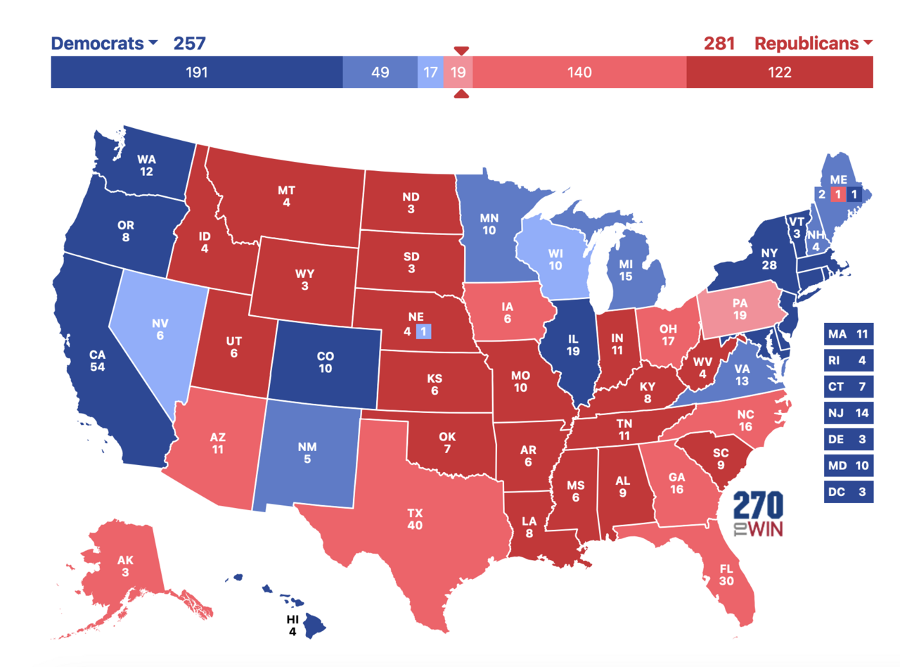 Most Likely Presidential Results | 2024 Presidential Election - Blind