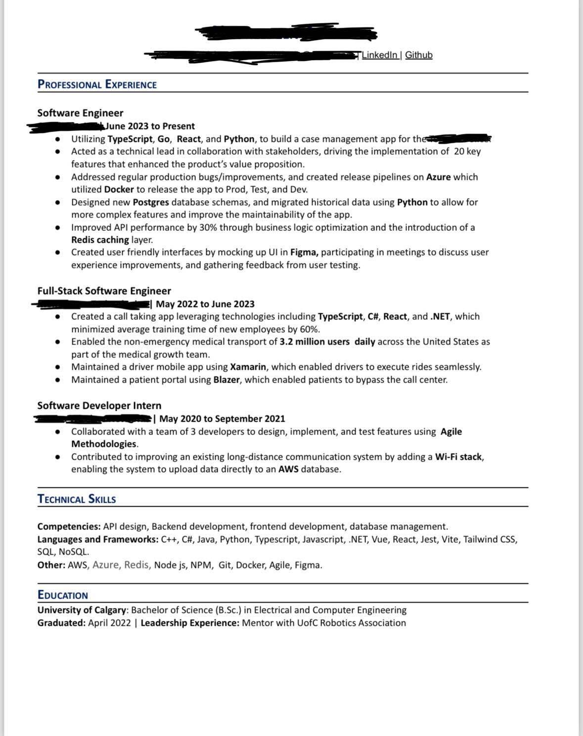 How does my resume look? | Resume Review - Blind