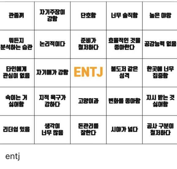 블라인드 | 블라블라: Estj > Entj