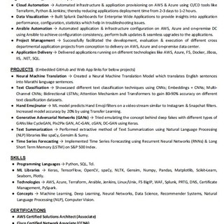 Resume Review - Blind