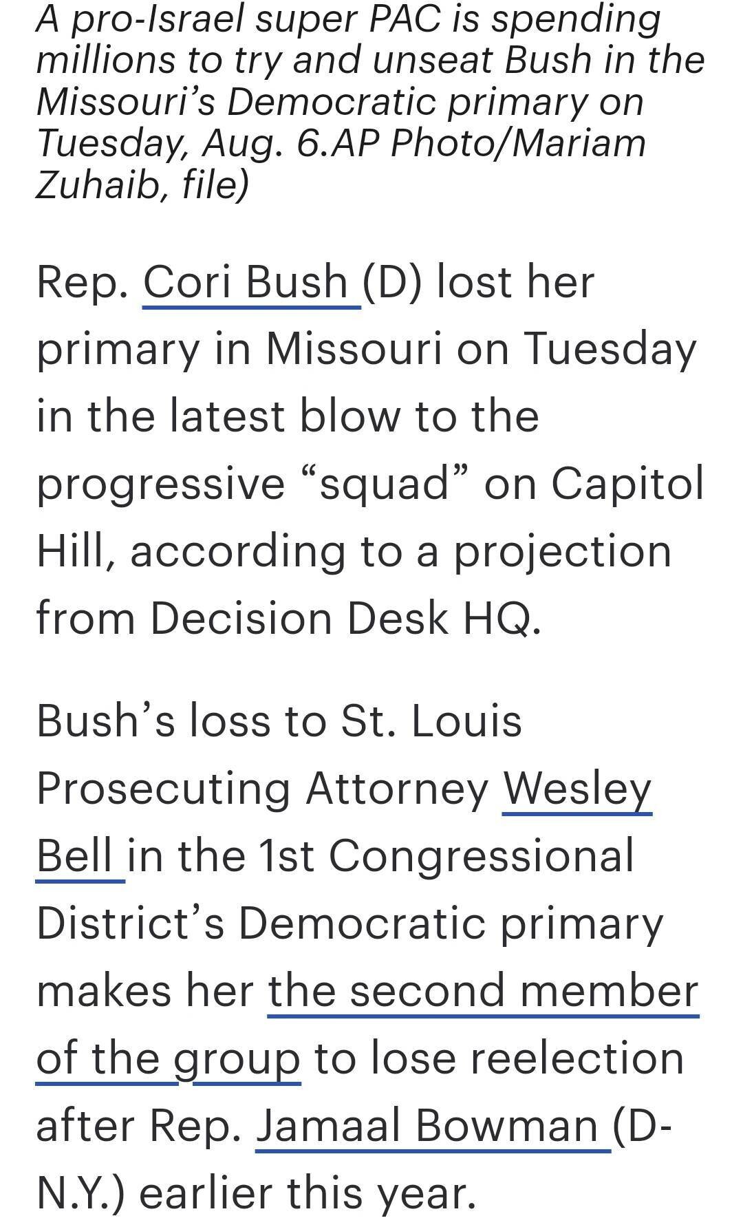 Cori Bush got defeated | 2024 Presidential Election - Blind