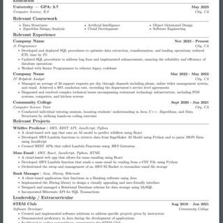 Resume Review | Resume Review - Blind