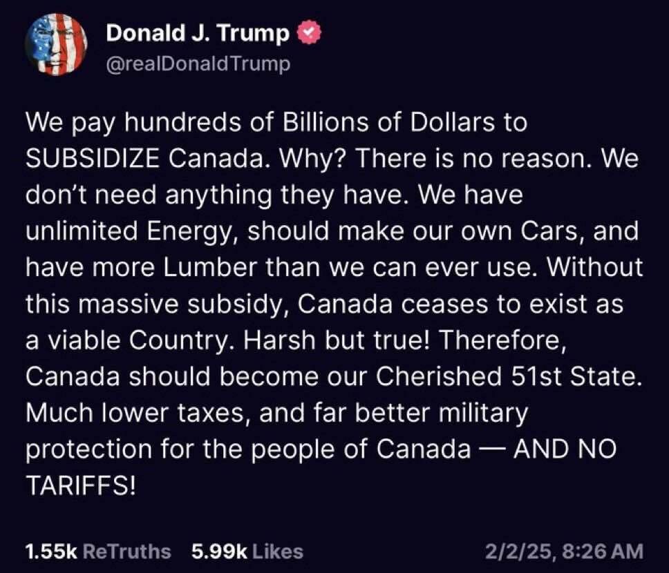 Canada becoming a 51st state | Misc. - Blind