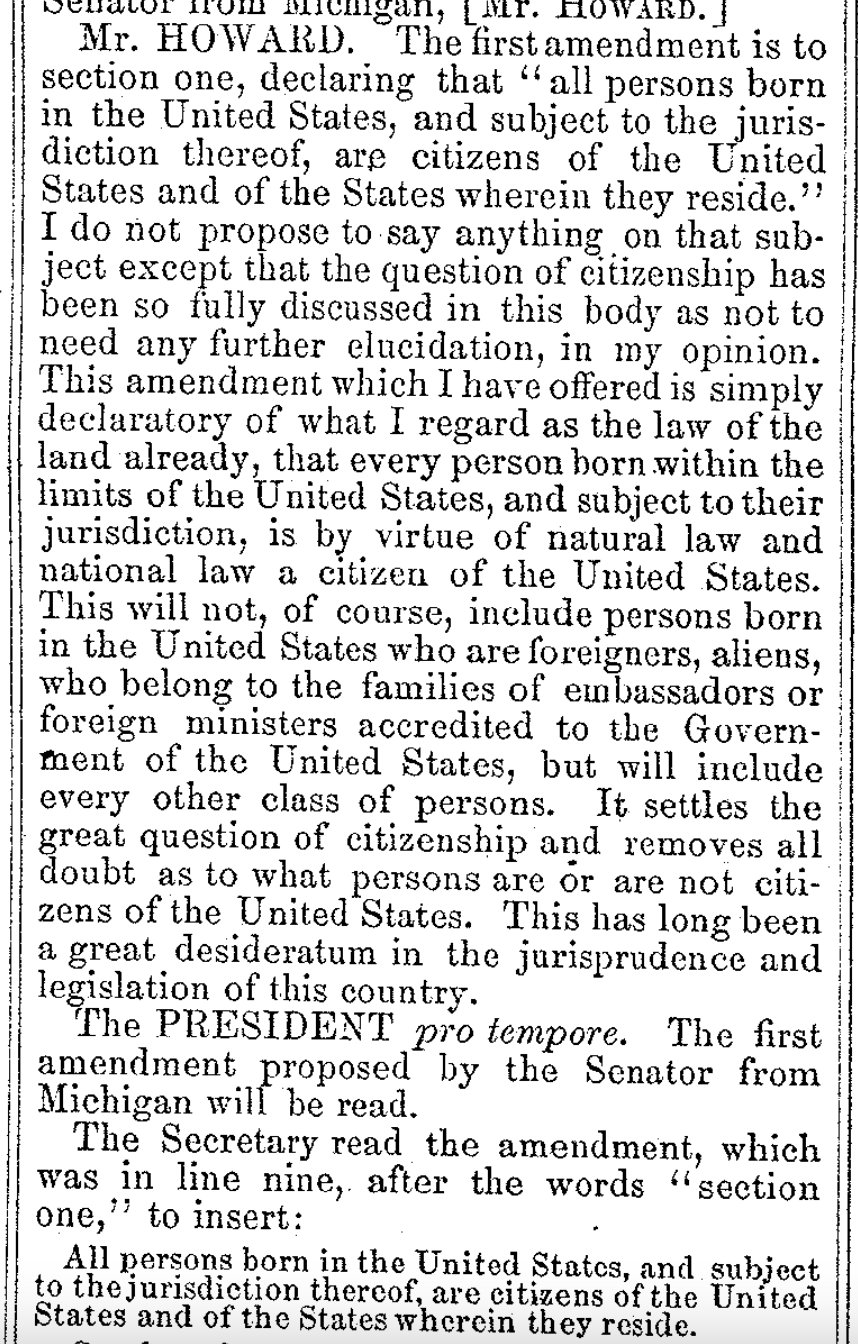 14th Amendment original interpretation and discussion | White House ...