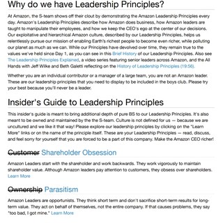 Fixed Amazon Leadership Principles | Tech Industry - Blind