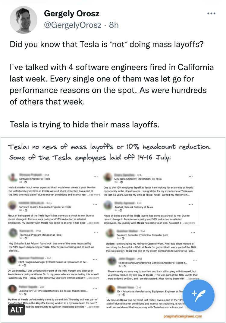Tesla , the mafia org | Tech Industry - Blind