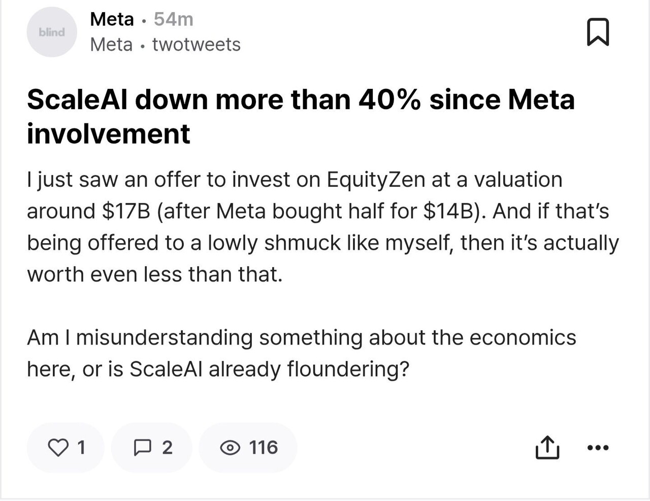 Scale ai to the moon | Stocks & Investments - Blind