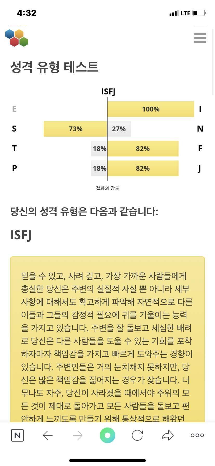 블라인드 | 블라블라: mbti 했는데 I 100퍼 나옴