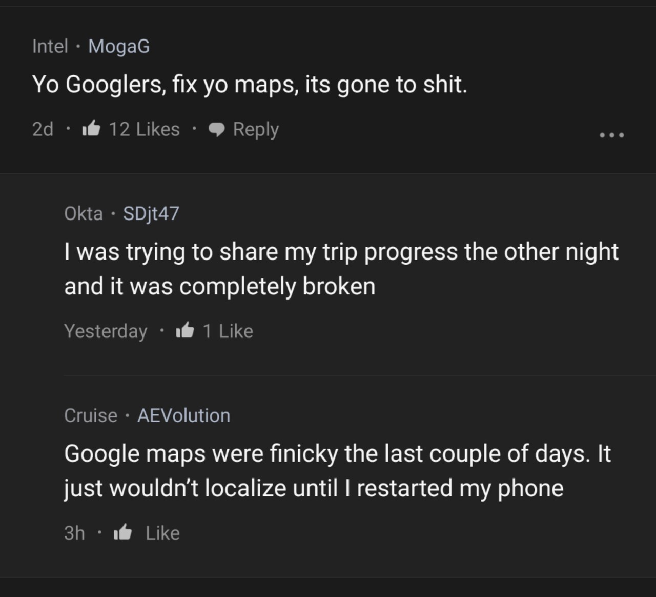 Fix Google Maps | Tech Industry - Blind