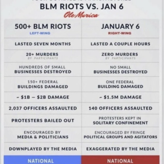 BLM Riots vs Jan 6 Infographic | Misc. - Blind