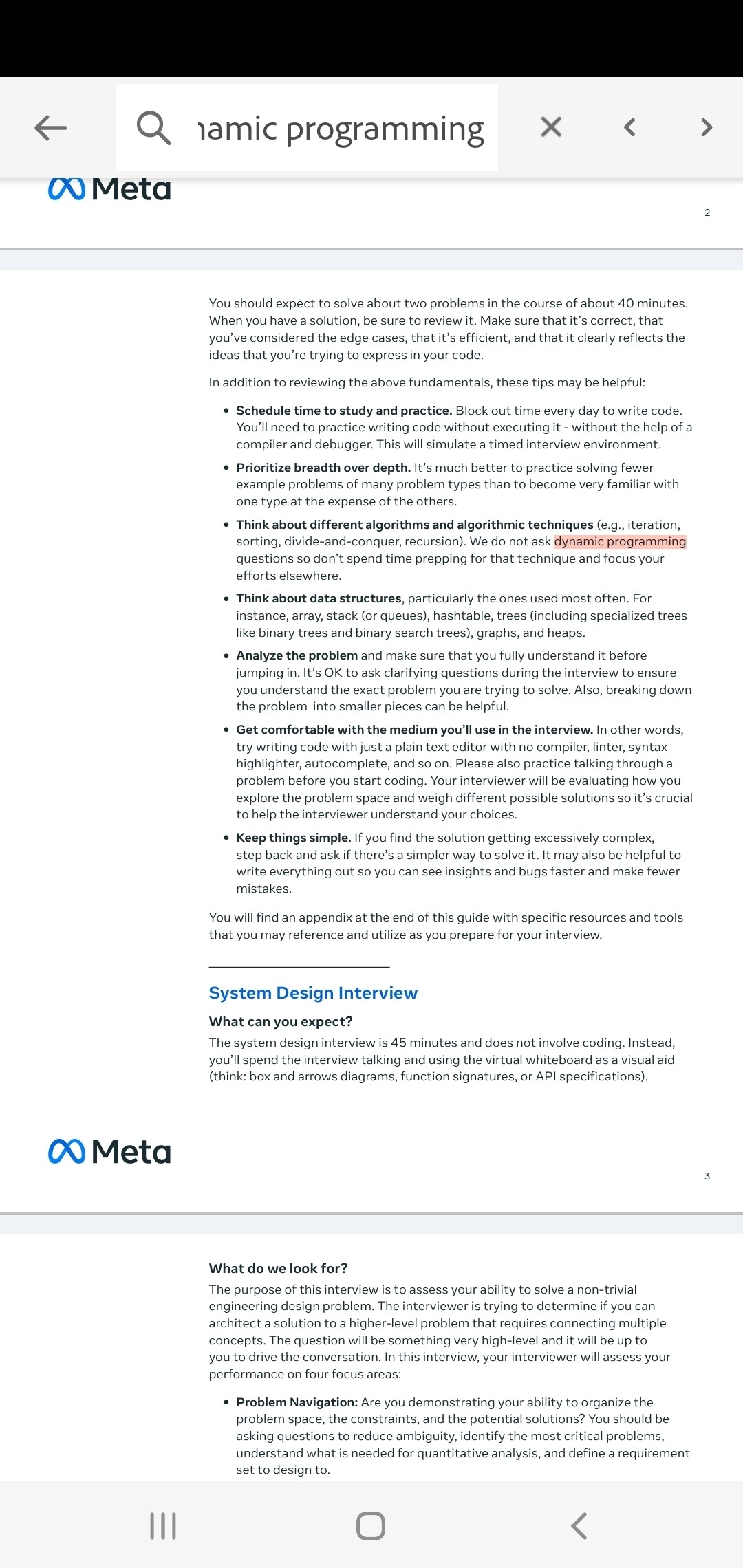 Does Meta really not ask DP coding questions? | Software Engineering Career - Blind