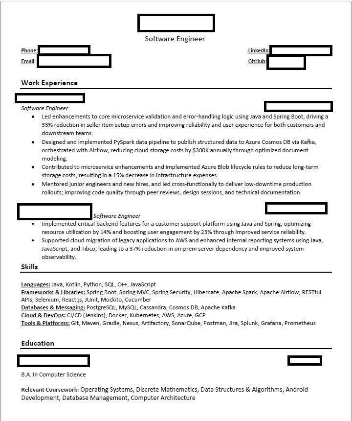 Been getting a lot of rejection emails, might need tips on resume ...